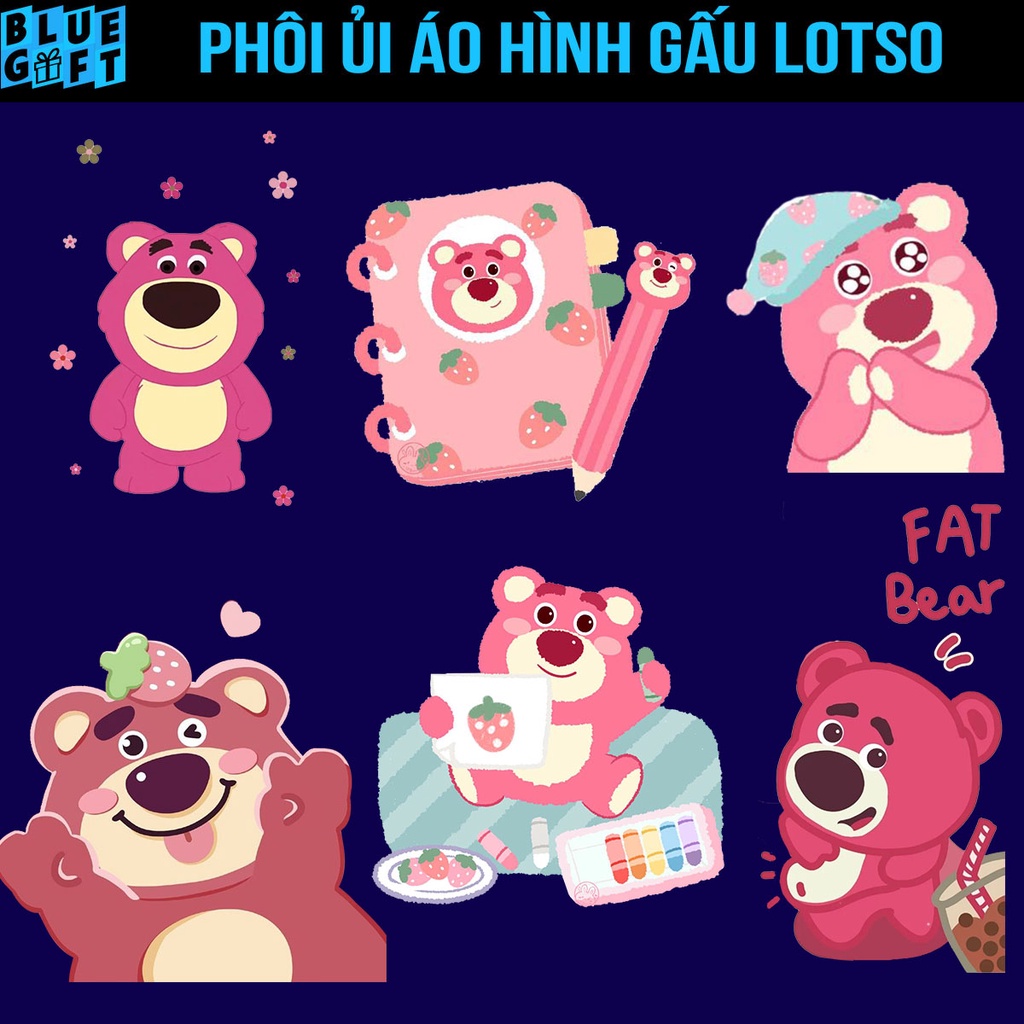 Ironed image, heat pressed image of Lotso Bear LS3 - Blue Gift | Shopee ...