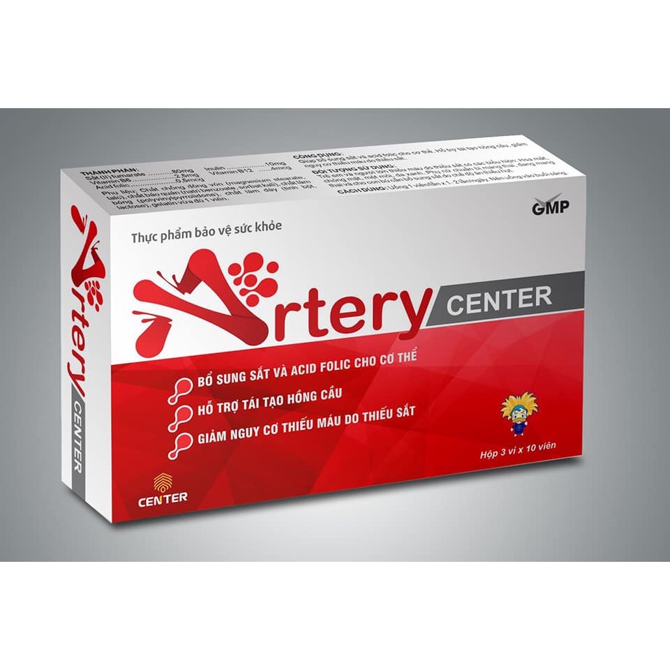 Artery CENTER pills supplement iron and folic acid, support Artery ...
