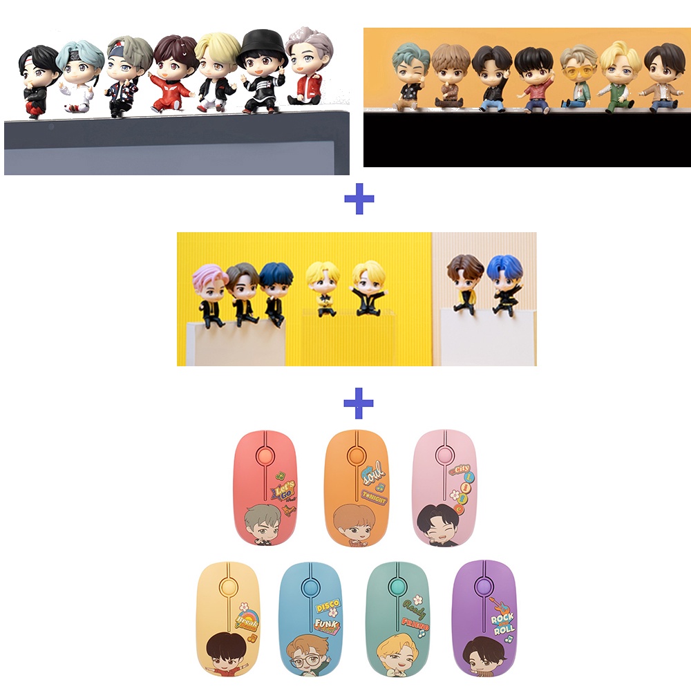 [Korea] BTS (Bangtan boys) 3 Monitor Figure + 1 Mouse SET "MIC Drop + Dynamite + Butter ...