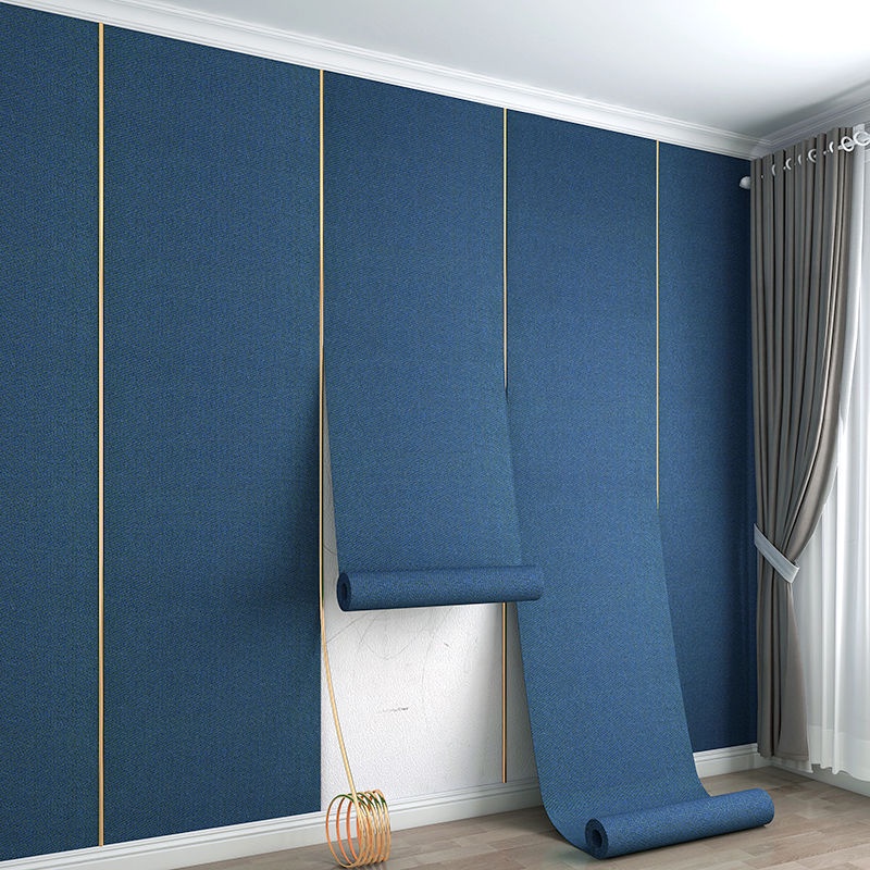 Thickened linen wall cloth self-adhesive modern minimalist living room ...