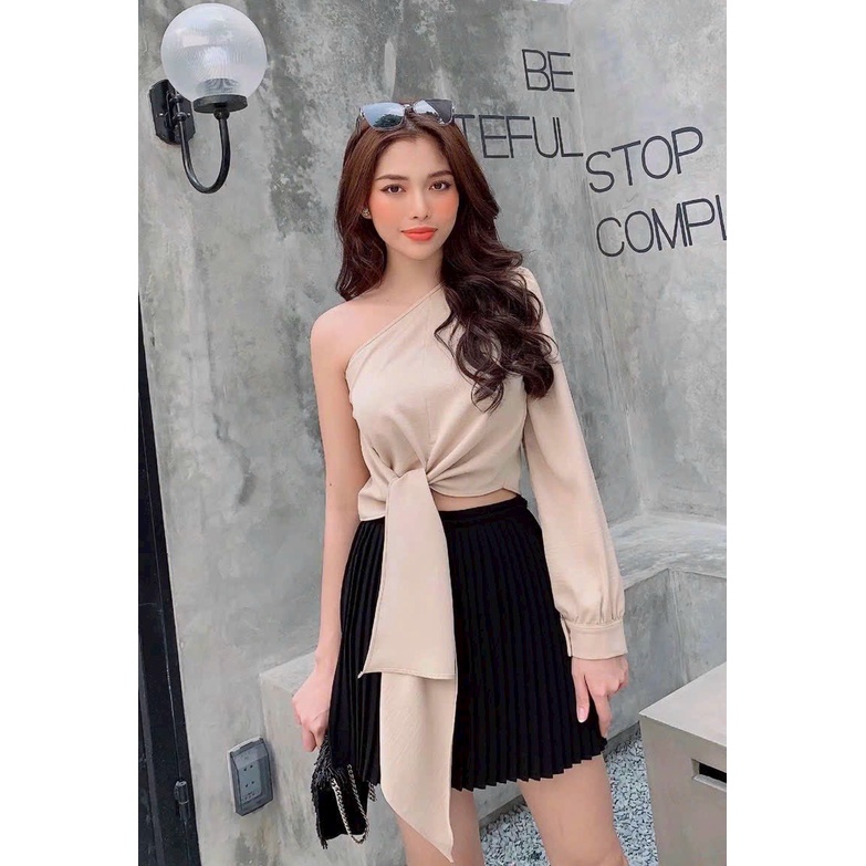 Skirts with short flaps 1 side split flaps with real pictures | Shopee ...