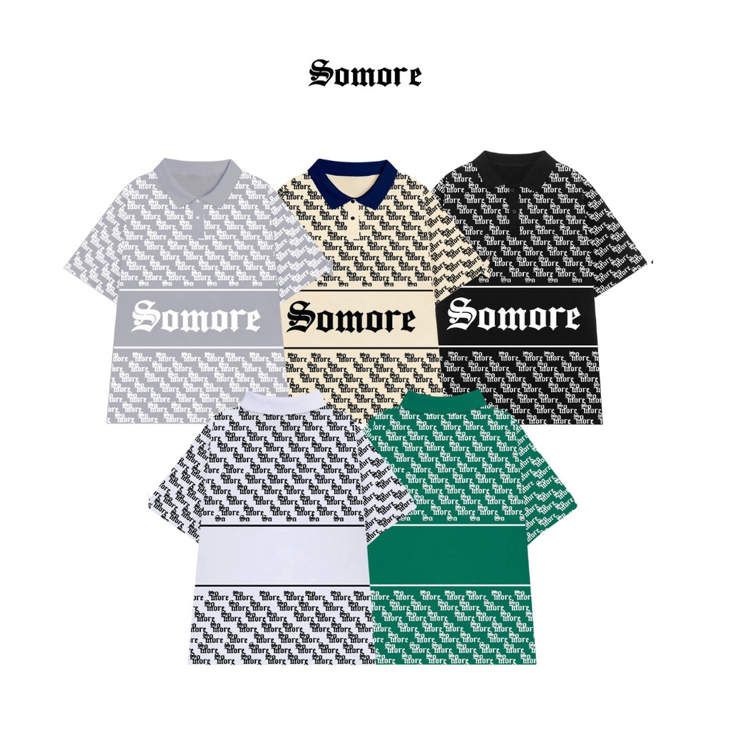 Full Monogram Polo shirt with Somore logo in the middle of the chest ...
