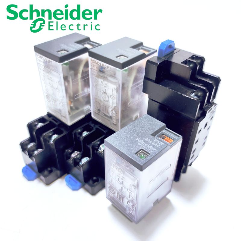 Schneider Intermediate Relay RXM4LB2P7 8 Pins, 14 Pins with Base ...