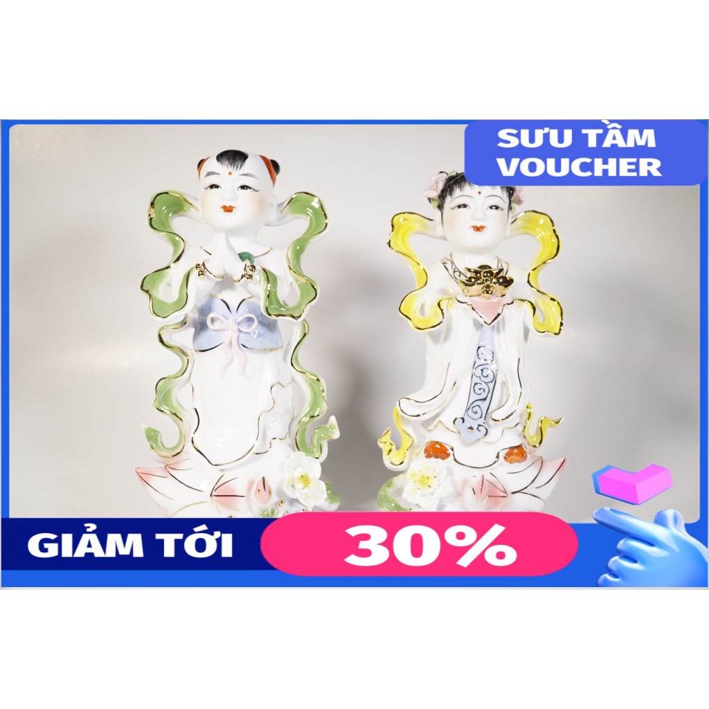 bag Of Kim Dong Ngoc Nu statue on ceramic Buddha altar painted in super ...