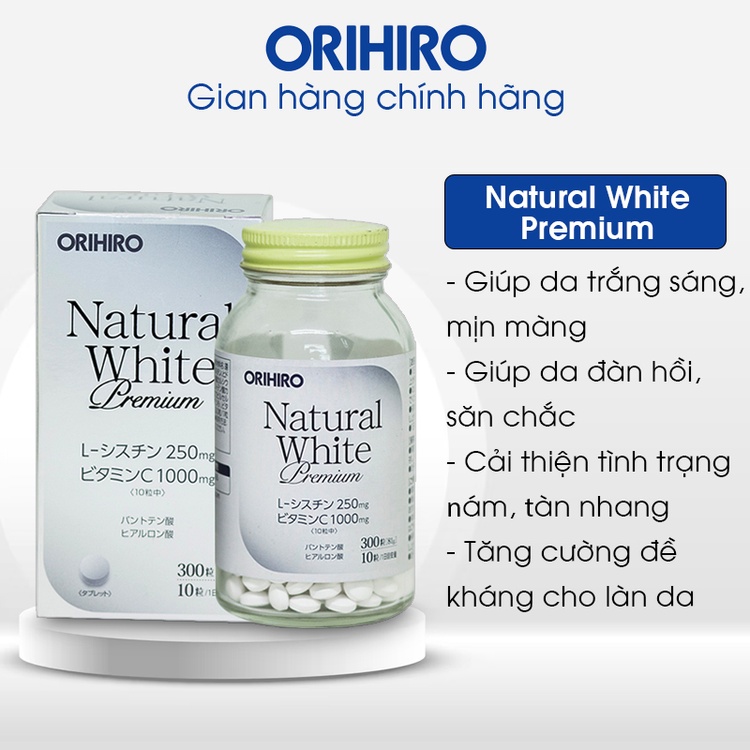 Natural White Premium ORIHIRO whitening oral tablet 300 tablets ...