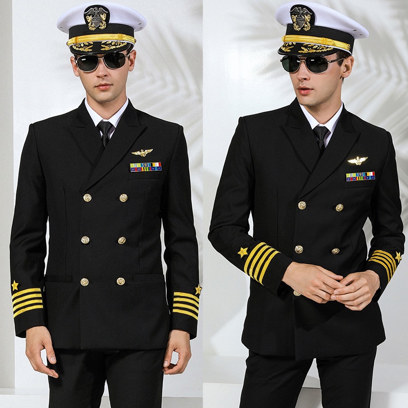 Seaman Uniform Suit Male Slim-fit Captain Uniform Performance Uniform ...