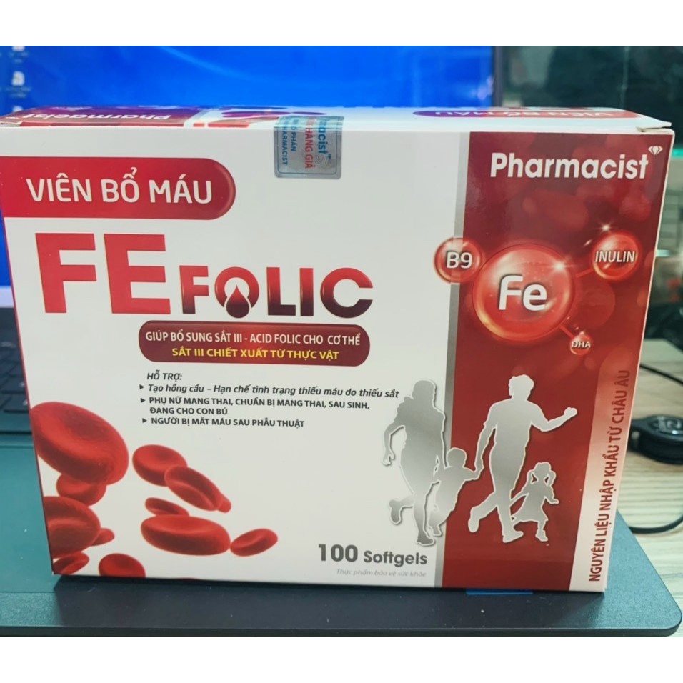 Fe folic Blood Supplements With Iron And folic acid, Reduces Anemia ...