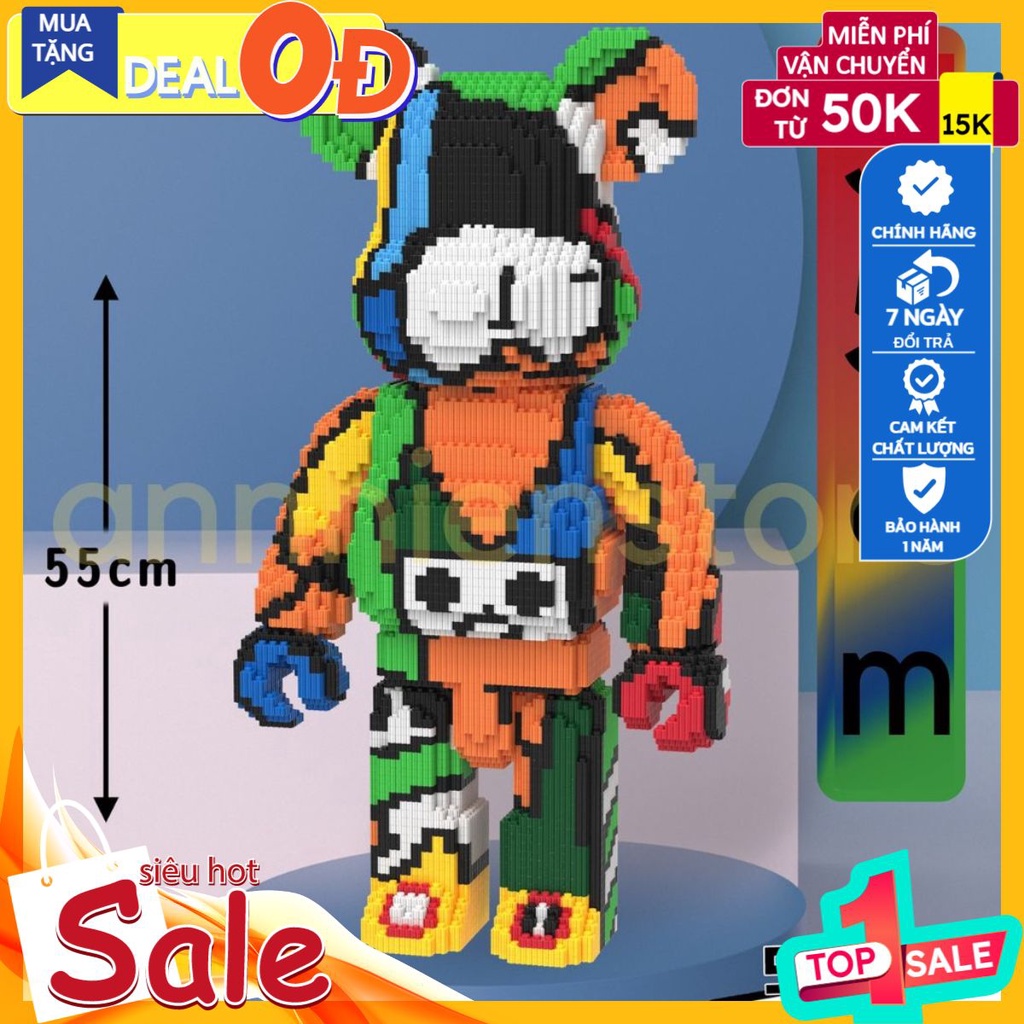 Lego Bearbrick Large Size 55cm, Bearbrick Bear Assembly Toy Newest ...