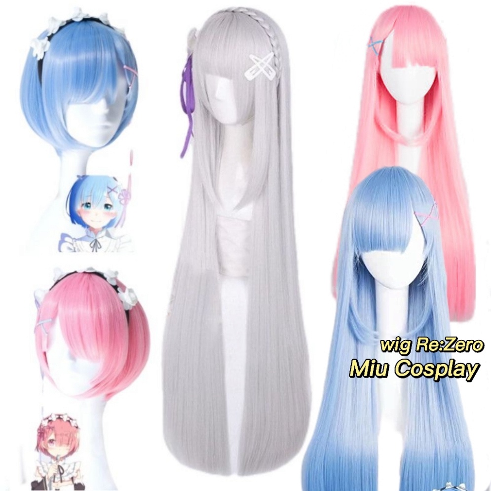 [Available] Rem Wig/Emilioa/Ram/Rem Cosplay Wig - Re: Zero (ver kid and ...