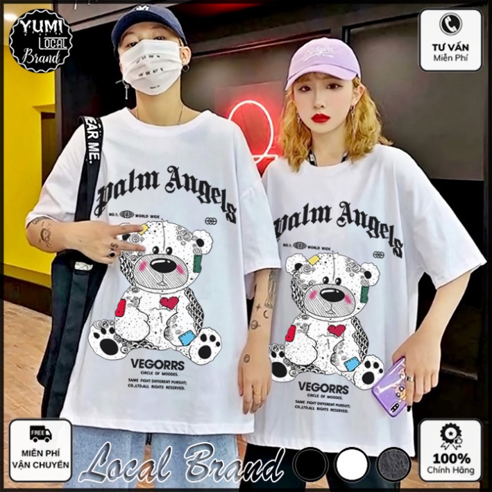 Palm ANGELS Local Brand Cotton 100 Men's and Women's Loose form Unisex ...