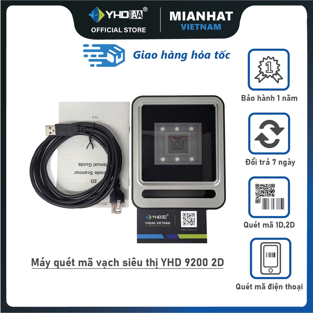 Yhd 9200 2D Supermarket Barcode Scanner - Sales Barcode Reader - Cash ...