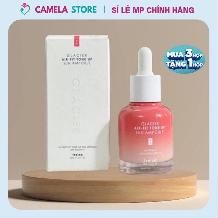 Feelxo Glacier Air-Fit Tone Up Sun Ampoule SPF50+/PA+++ 30ml | Shopee ...