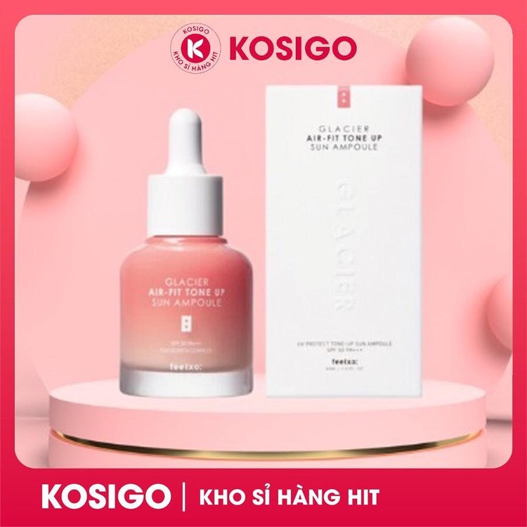 Feelxo Glacier Air-Fit Tone Up Sun Ampoule SPF50+/PA+++ 30ml | Shopee ...