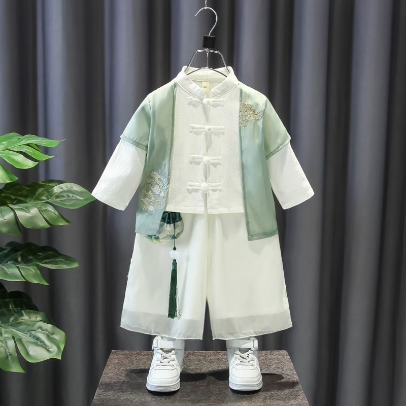Ready Stock Straight Hair Hanfu Children Boy Baby Hanfu Suit Boys Girls ...