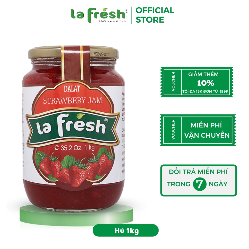Lafresh Fruit Jam, Strawberry Jam 1Kg Glass Jar, Baking Ingredients ...