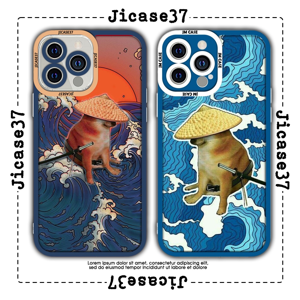 Jmcase Cheems Square Edge iphone Case Swordsman Meme Cheems Dodge ...