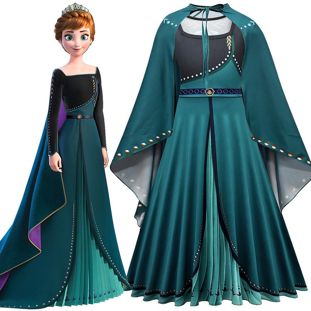 Ice and snow country Anna princess dress elsa girl Halloween costume ...