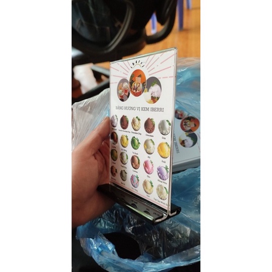 Menu MICA A6 A5 A4, sliding base menu, 2-sided standing menu ...