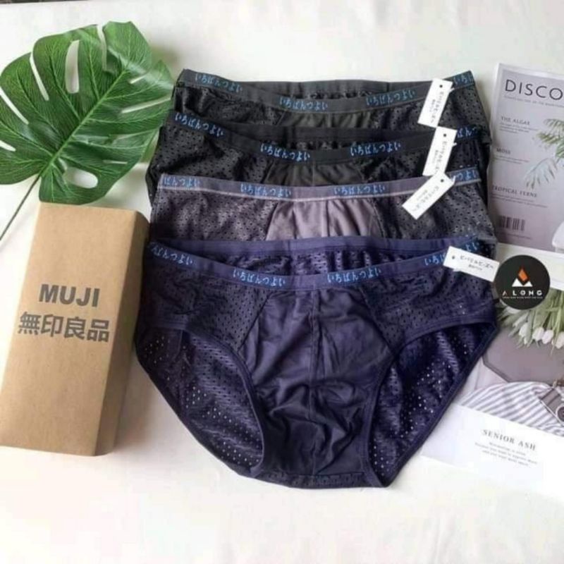 = Set of 5 Men's Underwear, Japanese Mesh, Ventilated Elastic (Large ...