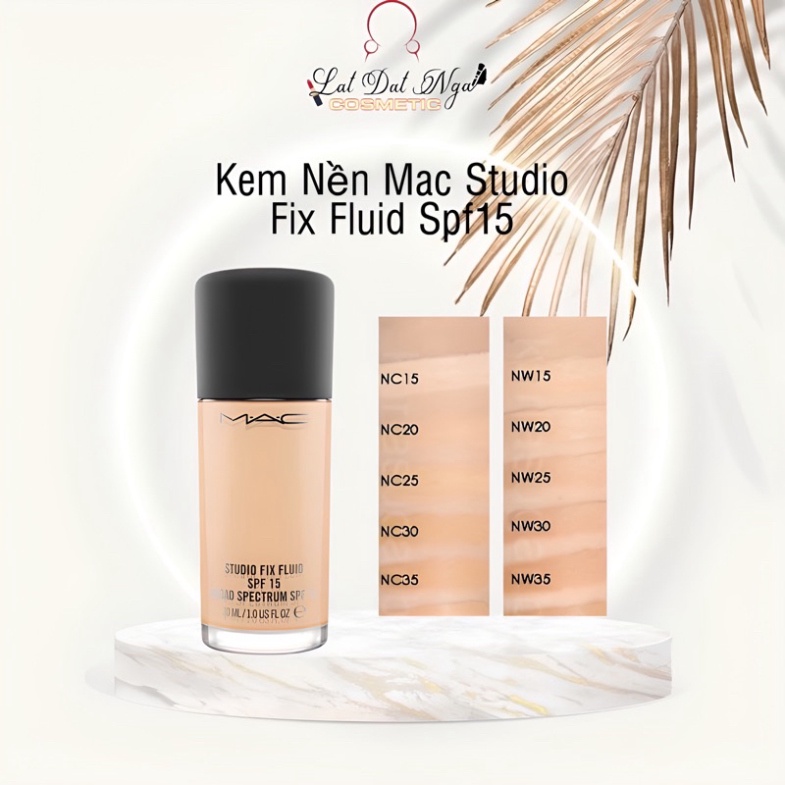 (Genuine Products Company Stamp) MAC Studio Fix Fluid Spf 15 Foundation ...