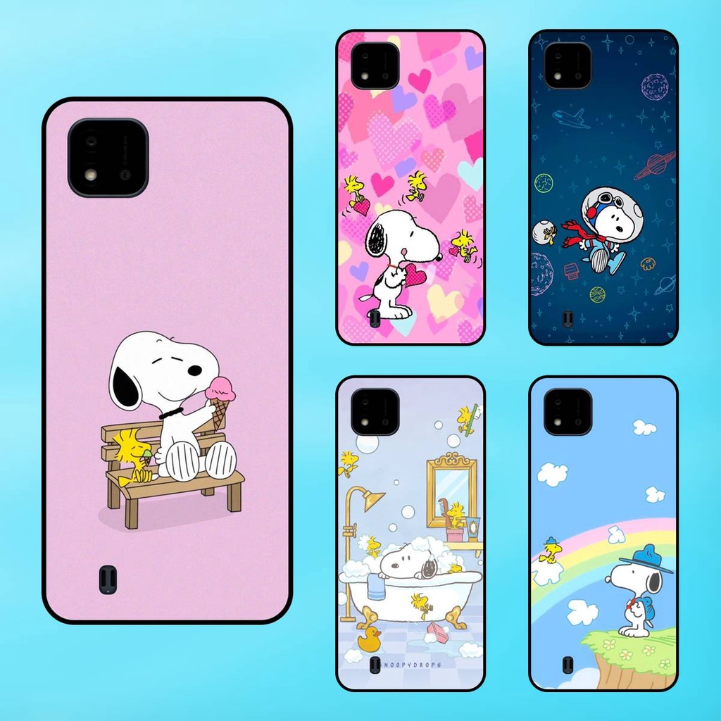 Realme C11 2021 phone case with black border Cute Cartoon Snoopy dog ...