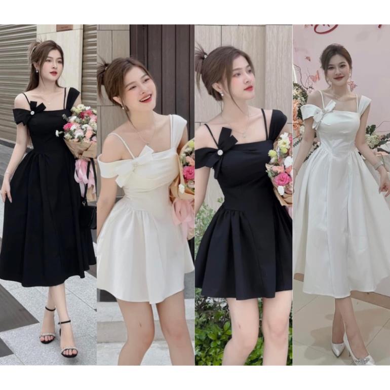 Spaghetti straps Skirt With Shoulder And Bow Tie Design (With Short And ...