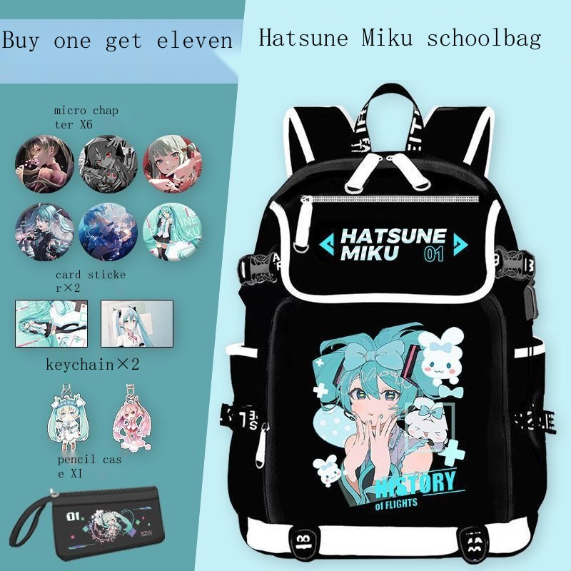 Hatsune Miku schoolbag two-dimensional vocaloid/V home anime backpack ...