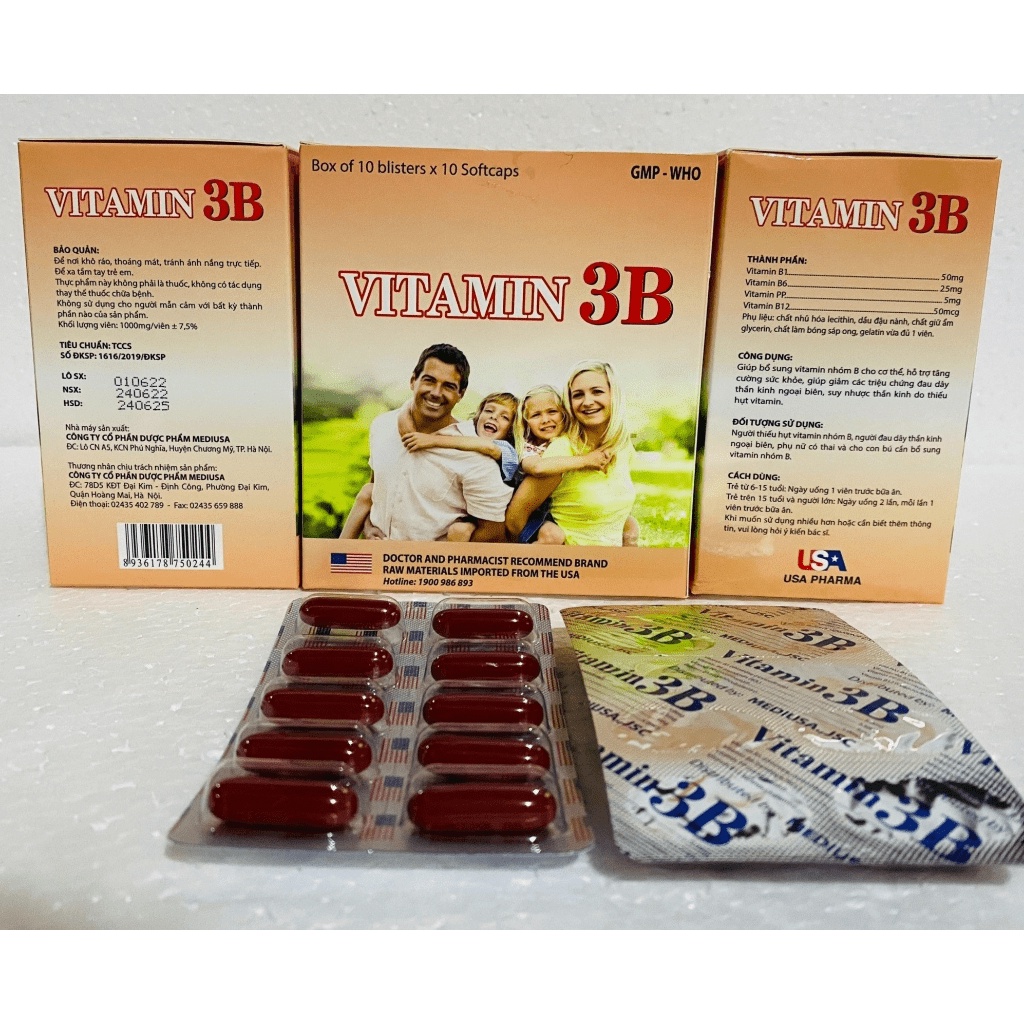 Vitamin 3B supplements Vitamin b1 b6 b12 to supplement nutrients for the body, improve physical ...