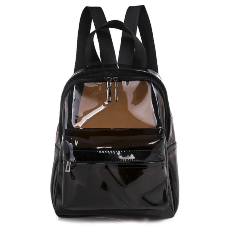 Fashionable School Female Transparent Colored Glass Backpack Outing ...