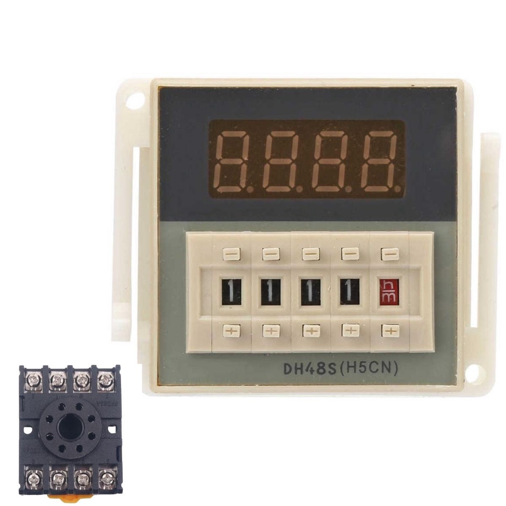 Electronic Timer DH48S-2Z delay time relay 8 round pins 220VAC voltage ...