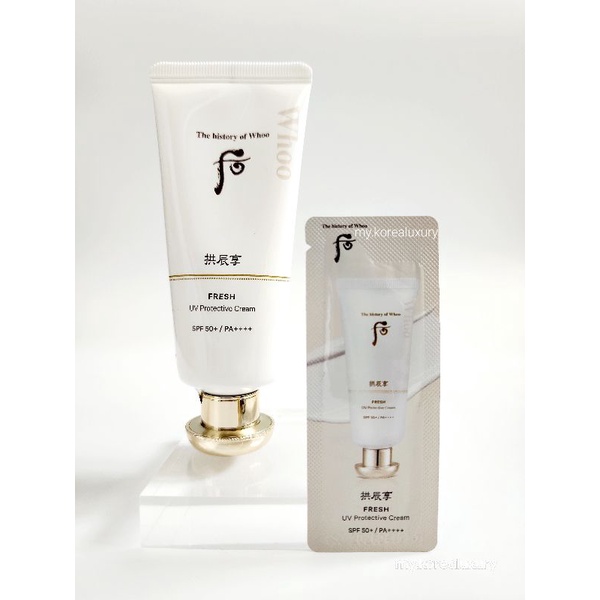 [New Model] Whoo Fresh Sun Cream SPF50+/PA++++ Fresh Cream sunscreen ...