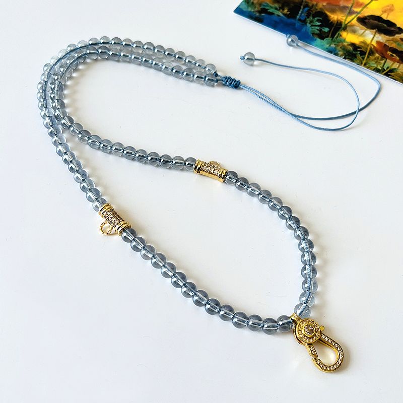 Buddha brand chain with multiple hanging chains, colorful crystal beads ...