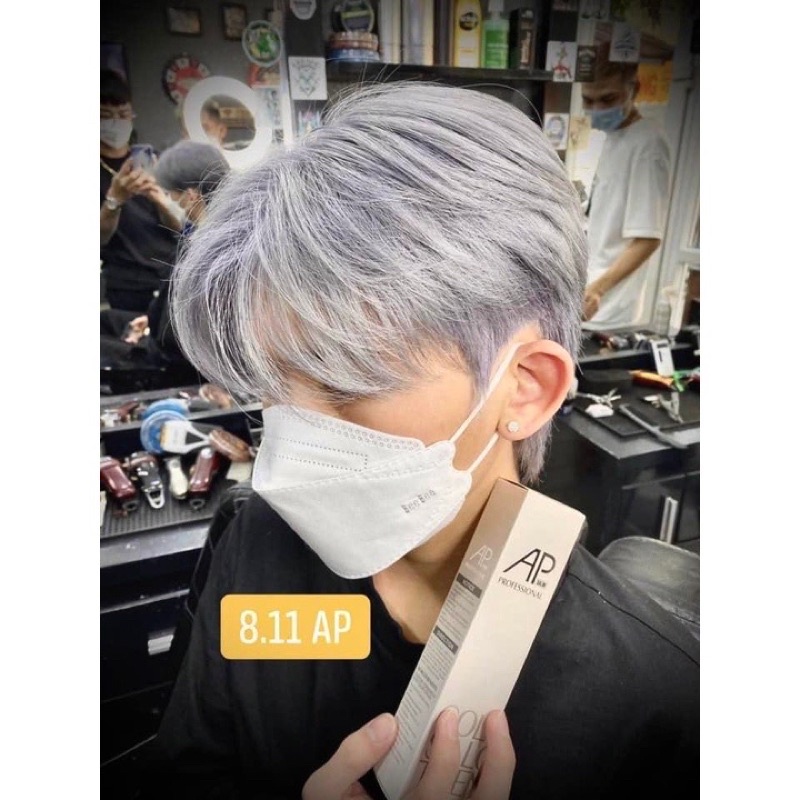 Bright smoky gray hair dye 8/11 AP fashionable color with perfect color ...