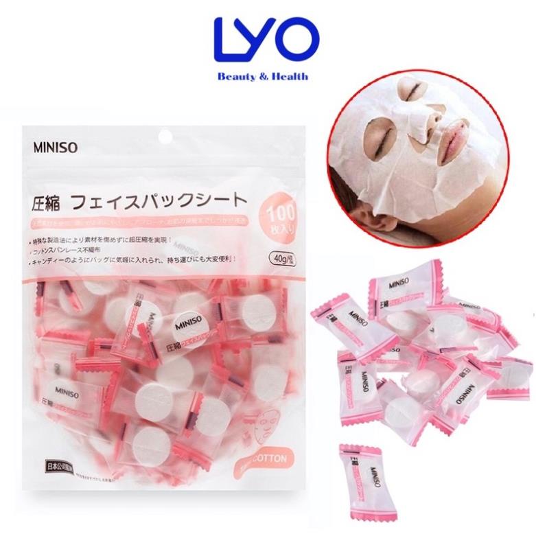 Miniso Compressed Paper Mask Pack Of 100 Japanese Tablets. | Shopee ...