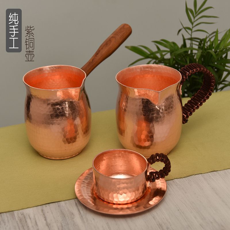 Handmade Teacup Pure Copper Copper Fair Cup Male Cup Side Handle Fair ...