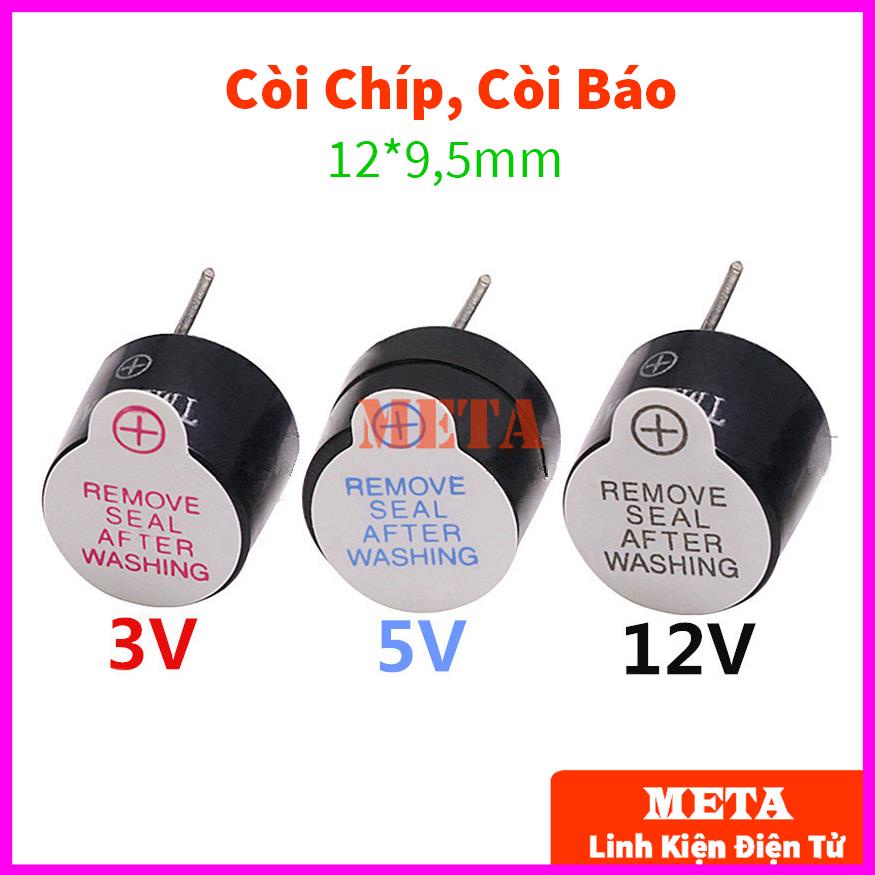 Chip Buzzer, Siren 3v 5v 12v size 12*9.5mm - Pulse Buzzer Buzzer ...