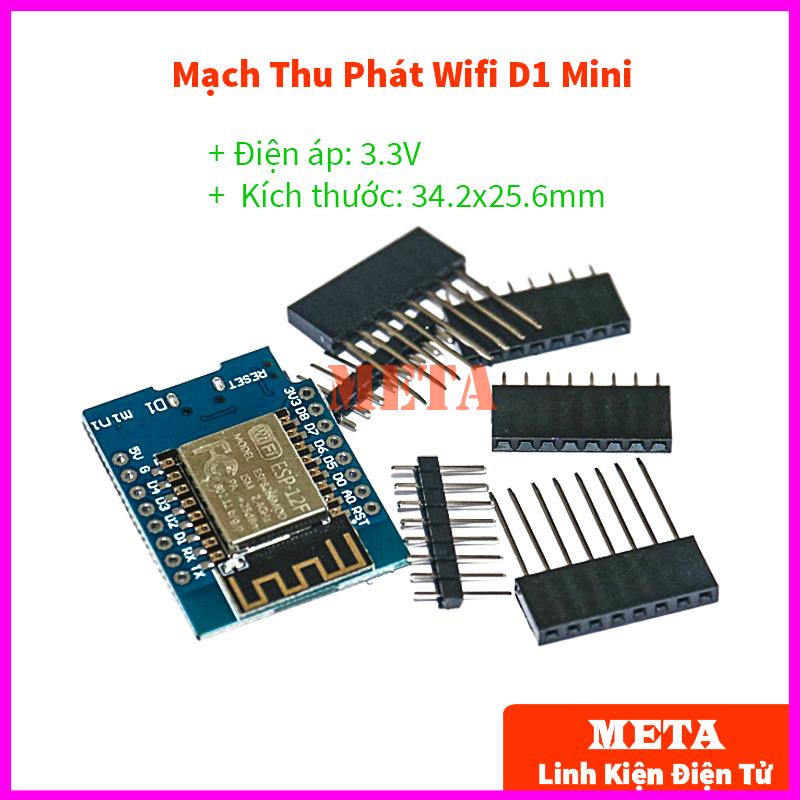 Wemos D1 Mini ESP8266 WiFi Transceiver Circuit (NodeMCU Mini D1) - with ...