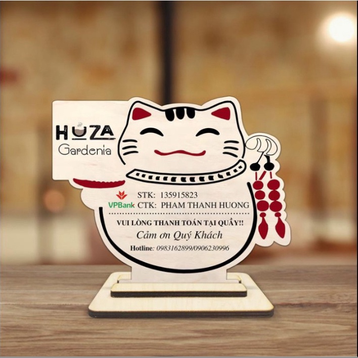 Bank account information board - shop name, payment QR code, account ...