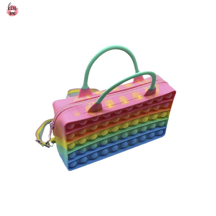 SU2 Pop Shoulder Bag Fidget Toys, Pop Fidget Toys Purse Crossbody Bags ...