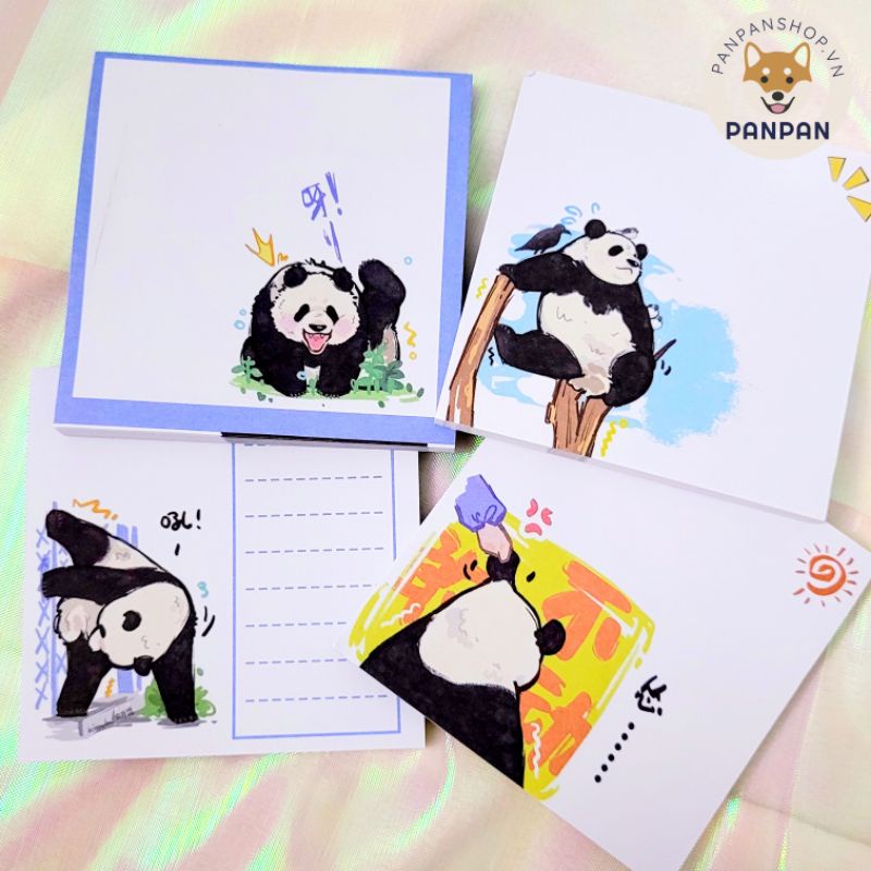 Cute Panda Flower note Paper (with glue) | Shopee Malaysia