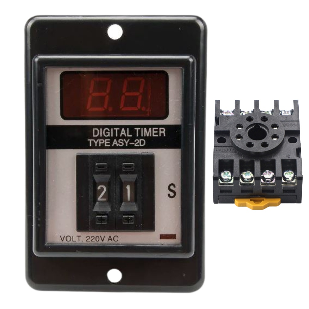 Electronic ASY-2D Timer displays 2 numbers installed in the outside of ...