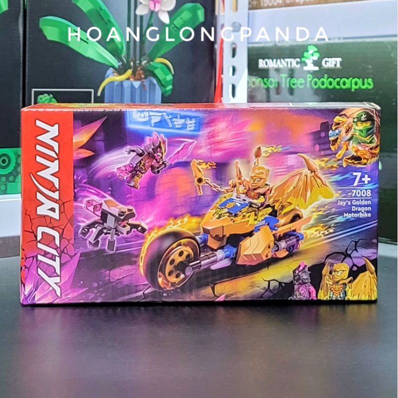 [NINJA] Assembling NINJA CITY 7008 | Jay's Golden Dragon Motorbike ...