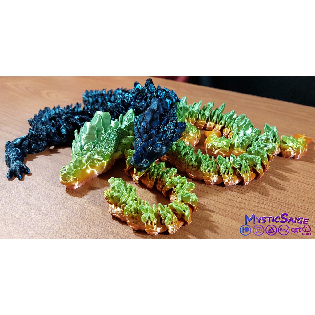 [Uncolored] 3d printed Atlantean Dragon with moving joints and changing ...