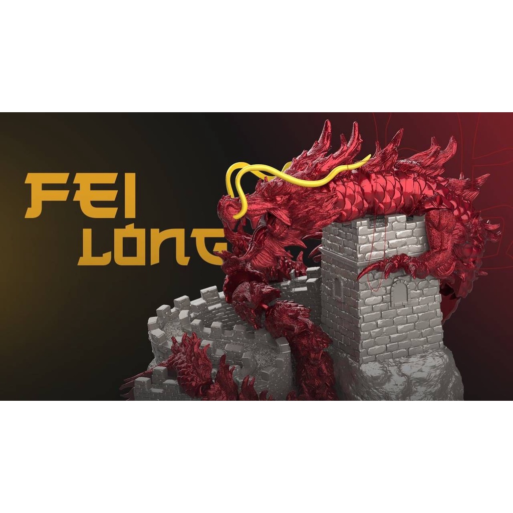 [UnColored] Fei Dragon, the Keeper of the Skies in 3d With Joints That ...