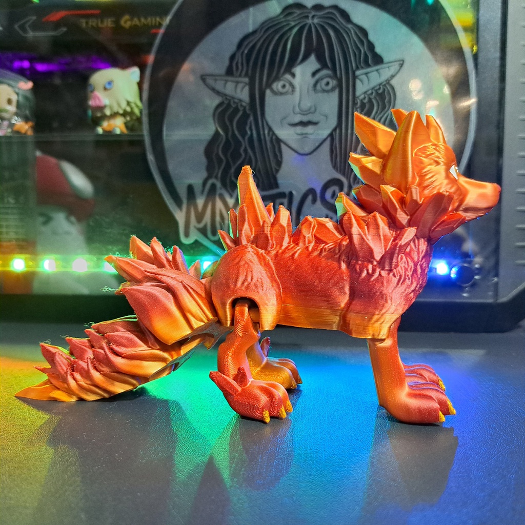 [Not Up] 3d Printed Crystal Wolf With Joints Moving To Change Shape ...