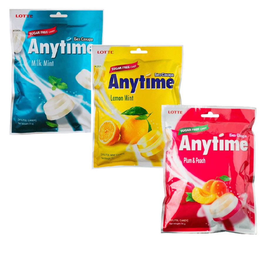 Lotte Anytime/Yesco/Espreezzo Xylitol Candy (60g/74g/150g) | Shopee ...