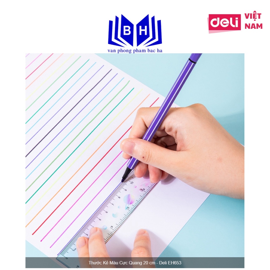 Aurora Colored Ruler 20 cm - Deli EH653 ( H653 ) | Shopee Malaysia