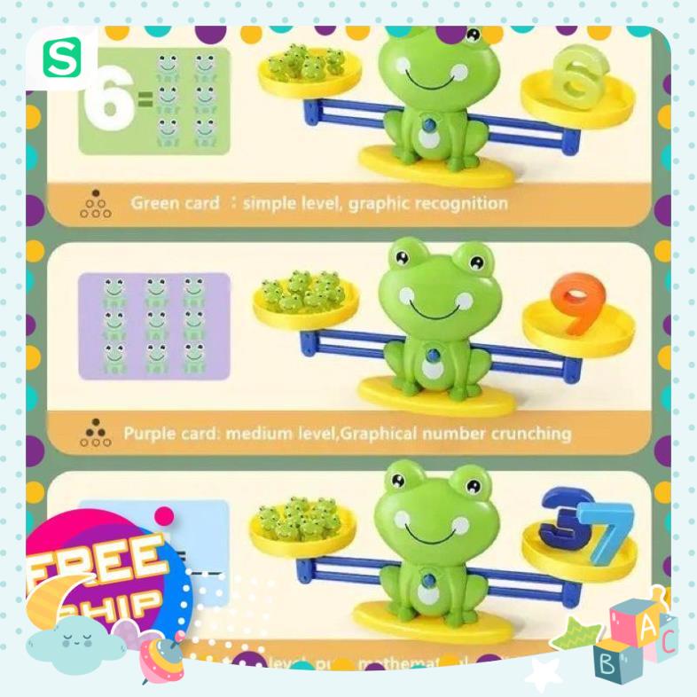 Smart Math Educational Toys For Children Weight Balance Frogs Support ...