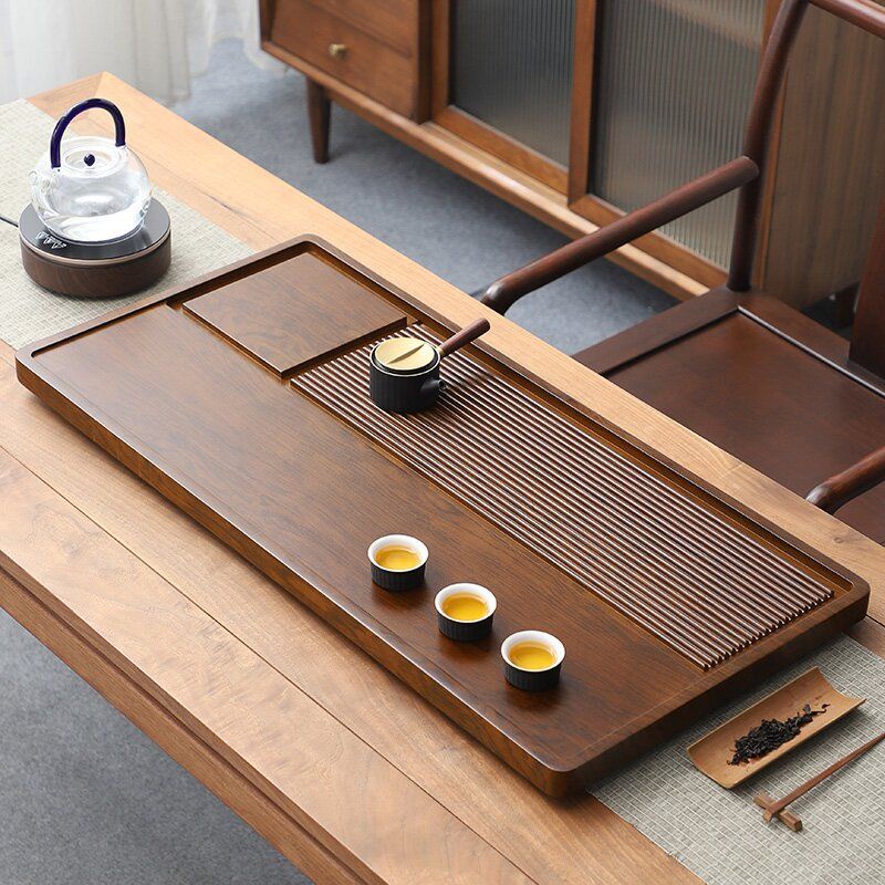 Household solid wood whole tea tray high quality sturdy small dry tea ...