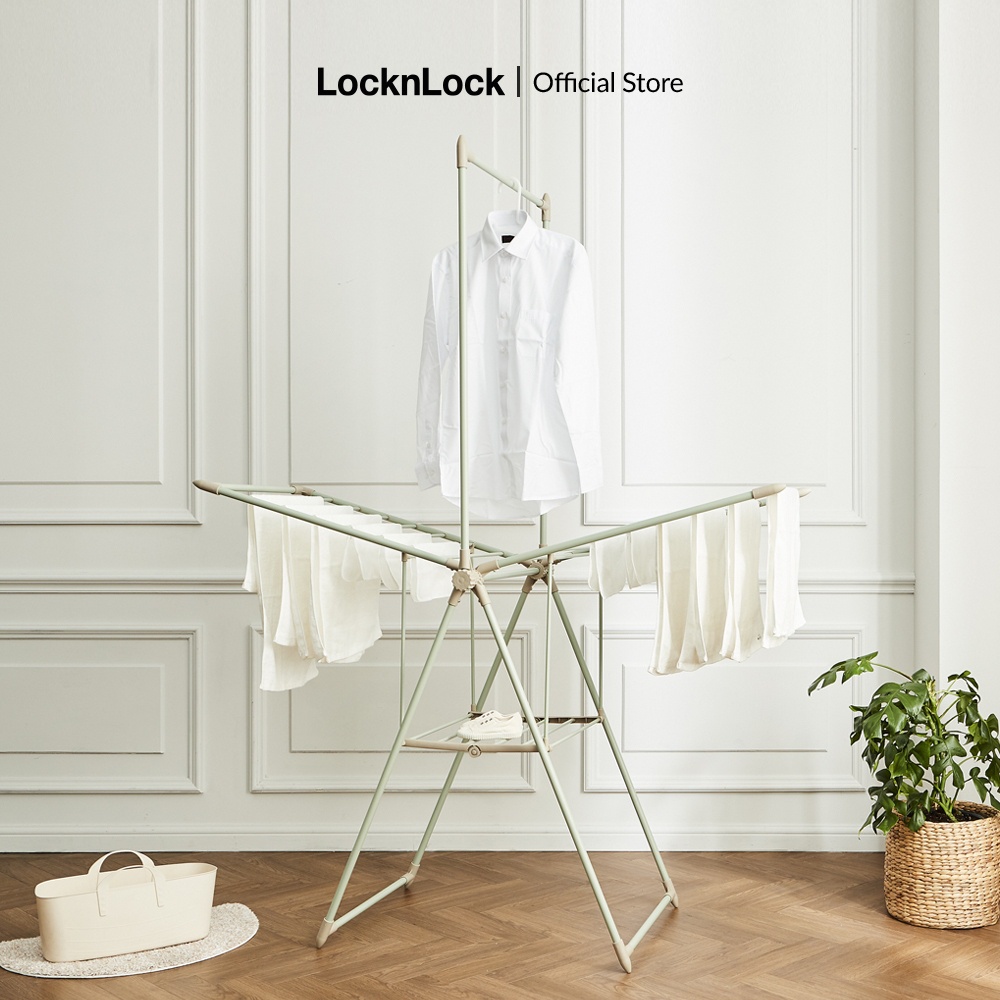 Sturdy A-shaped folding Drying Rack, made of black iron Lock&Lock ...